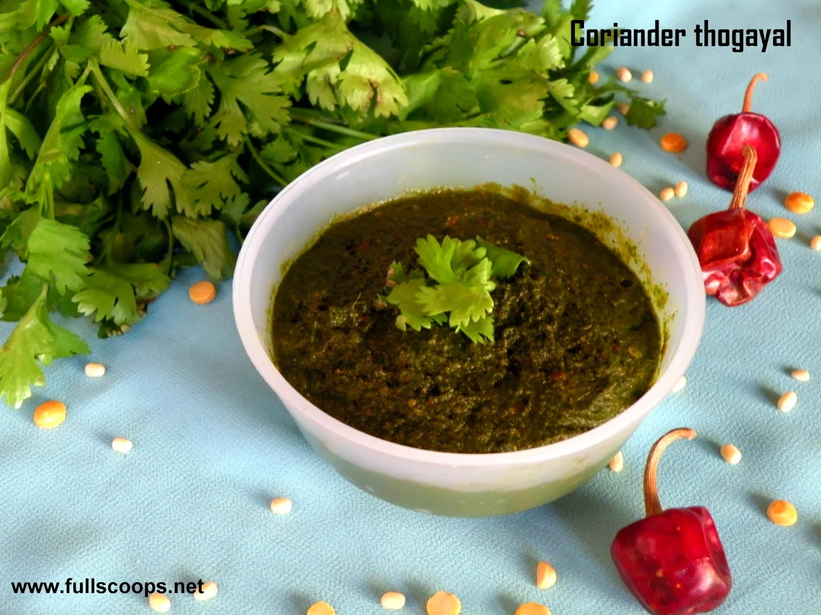 Coriander Thogayal Recipe / Kothamalli Thovaiyal Recipe ~ Full Scoops ...
