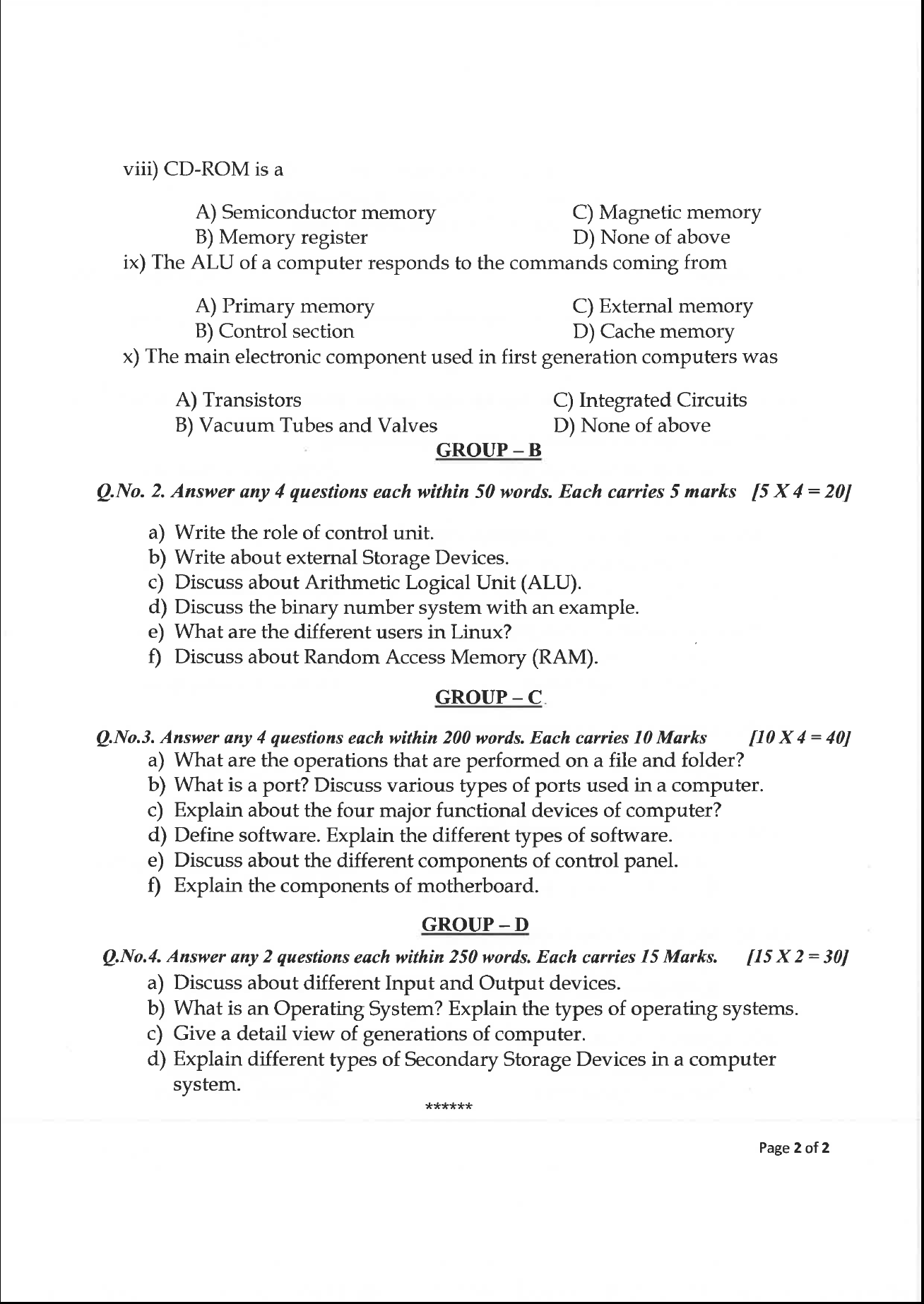 OSPU DCA computer Fundamentals June 2018 Question Paper - University ... OSPU DCA computer Fundamentals June 2018 Question Paper - University ...