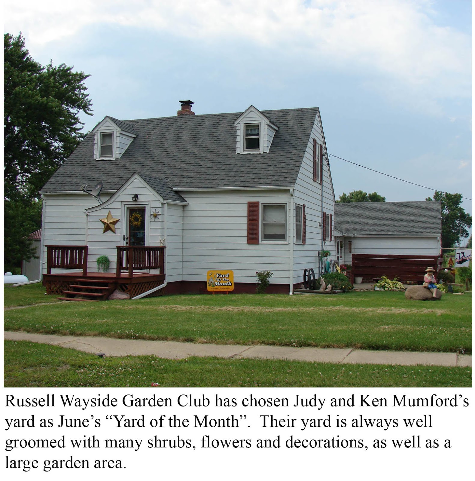 Russell (Iowa) Historical Society: June Yard of the Month