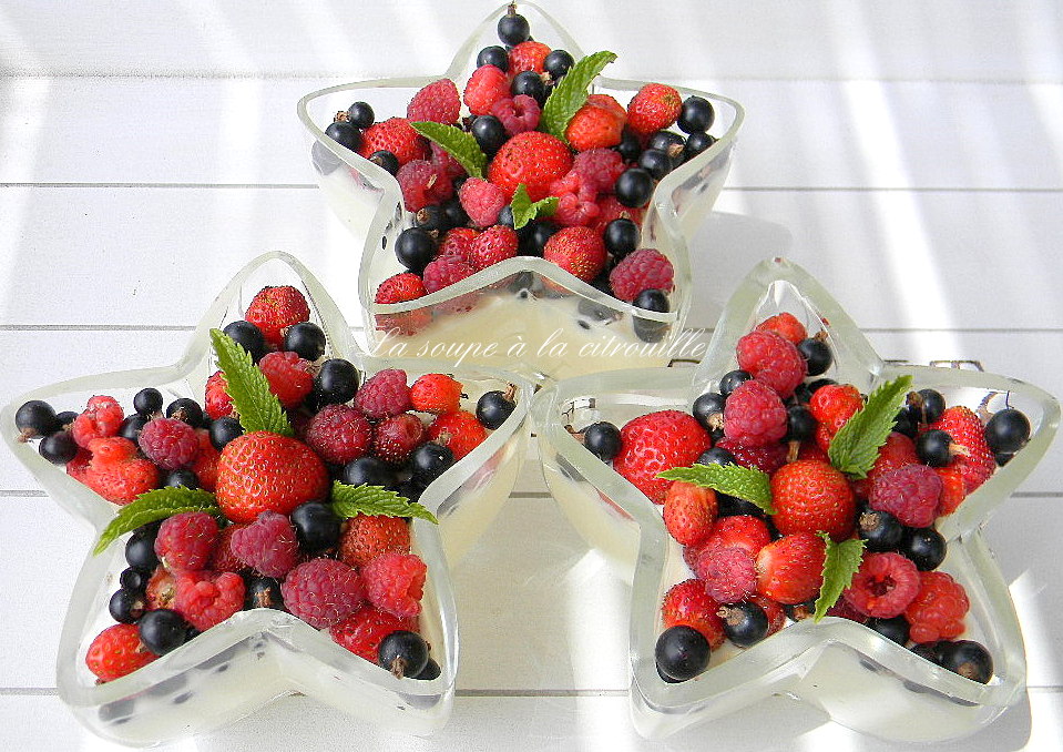 La soupe à la citrouille: Mousse de mascarpone aux fruits rouges