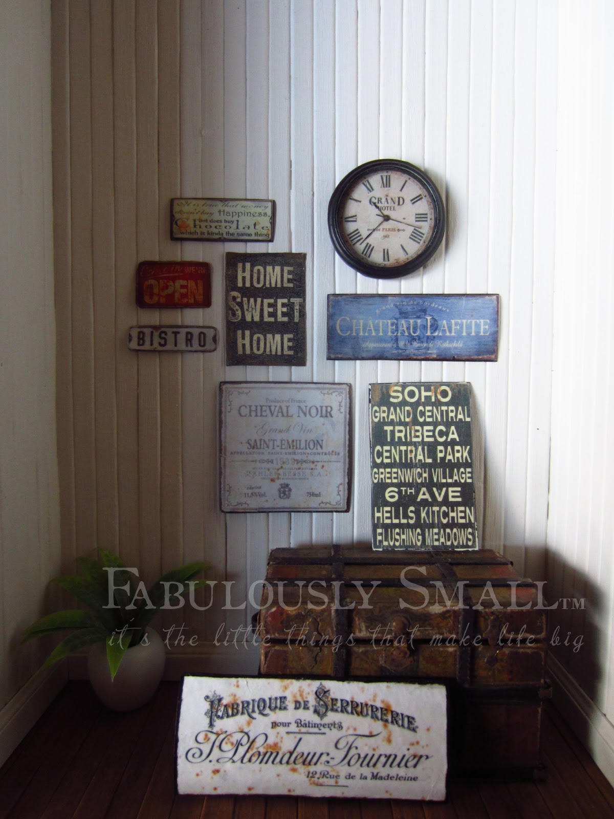 Fabulously Small: tutorial imaged metal signs