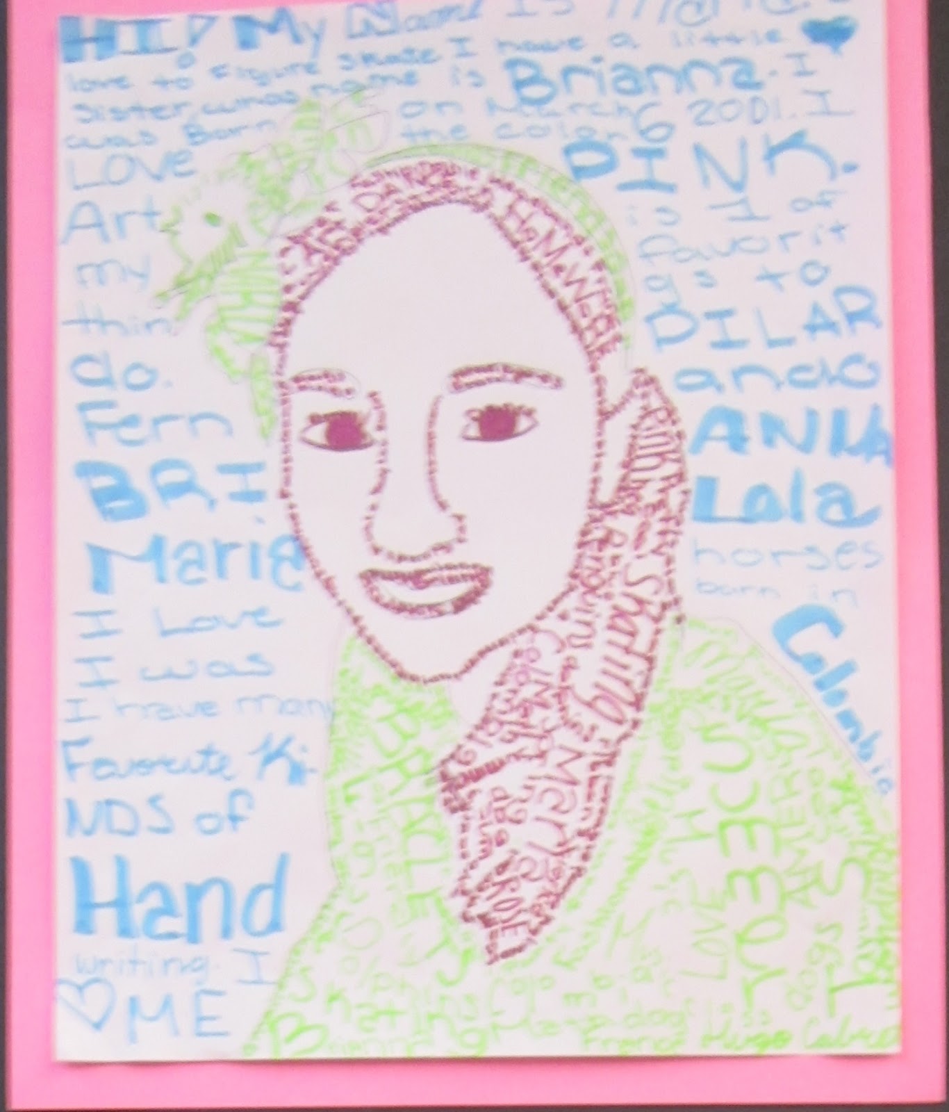 Think Create Art: Face with Positive Words
