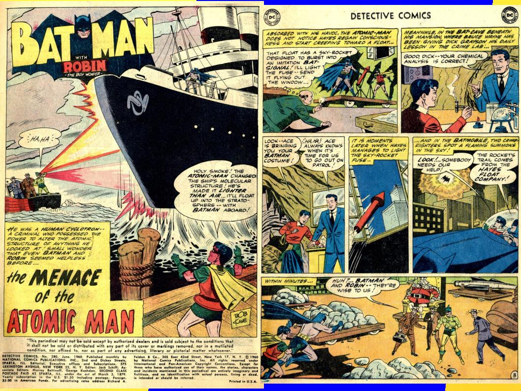 Dave's Comic Heroes Blog: Batman Vs The Atomic Man