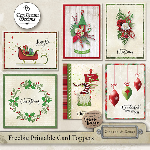 E-scape and Scrap: A Whimsical Christmas Freebies