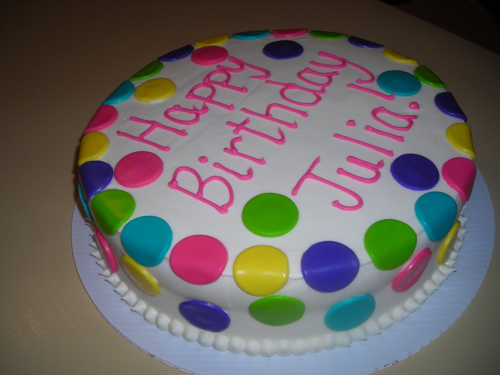 pattycakes: Summery Polka Dot Cake