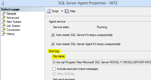 Journey with SQL SERVER: Changing location of SQL Server error log file