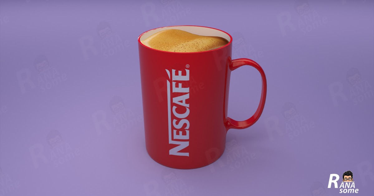 Nescafe Coffee Mug Model In 3DMax
