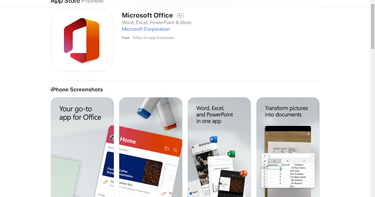 Download nuova App Office per iOS e iPadOS