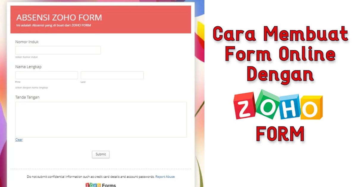 Cara Menggunakan Zoho Form