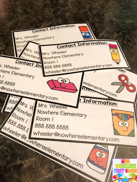 Mrs. Wheeler's First Grade Tidbits: Preparing for Open House