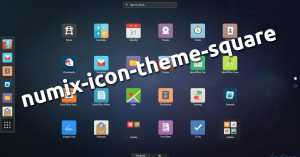 Numix-icon-theme-square no GNU/Linux