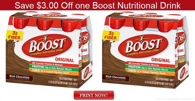 Just Released: Save $3.00 Off one Boost Nutritional Drink Coupon! PRINT ...
