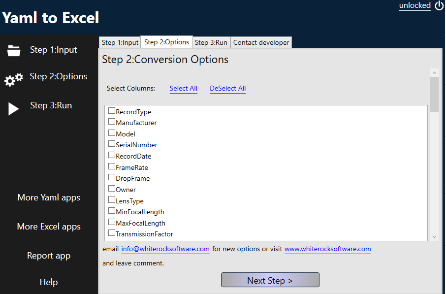 Whiterock Software Convert Yaml File To Excel
