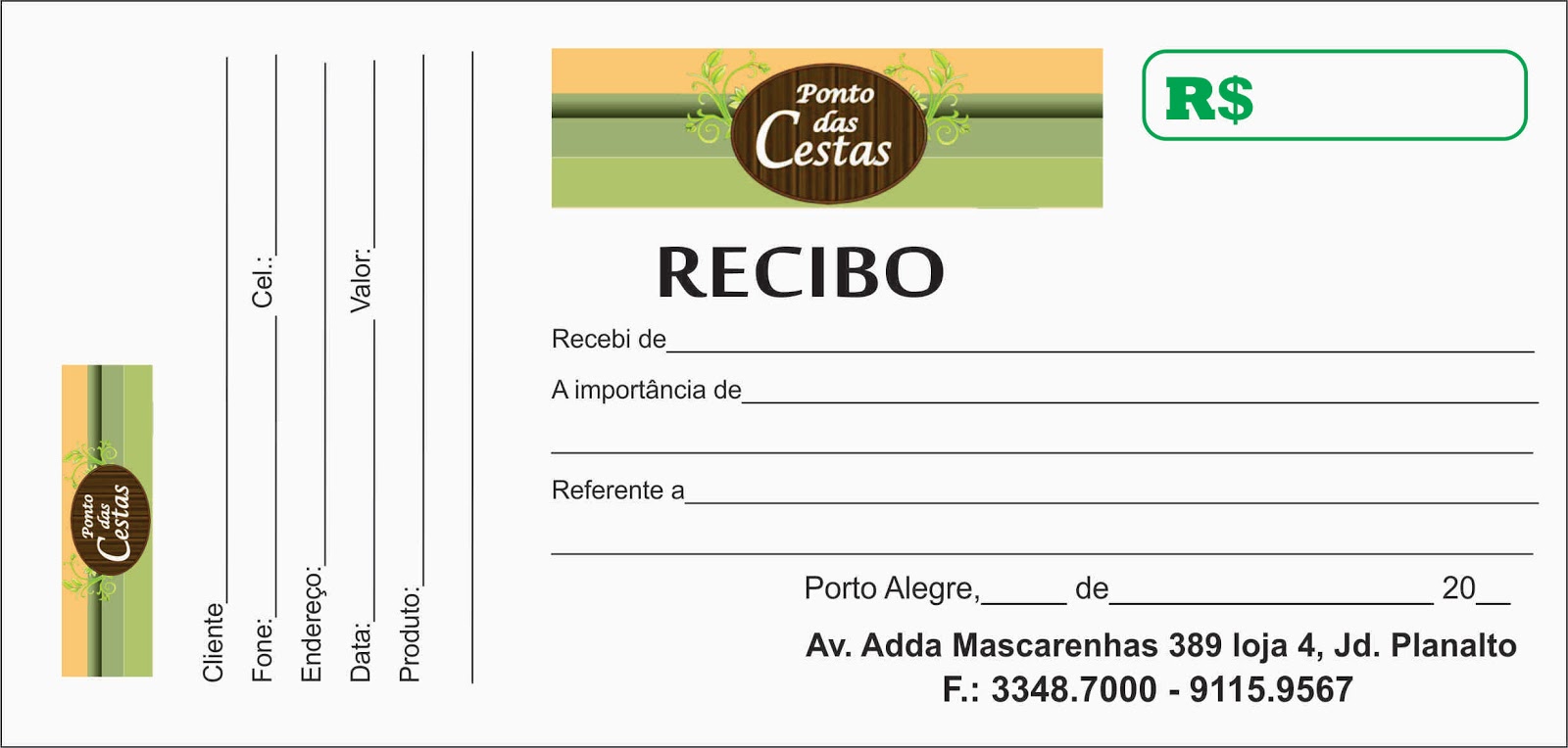 Gráfica Porto Alegre: Modelos de Artes de Blocos de Recibos