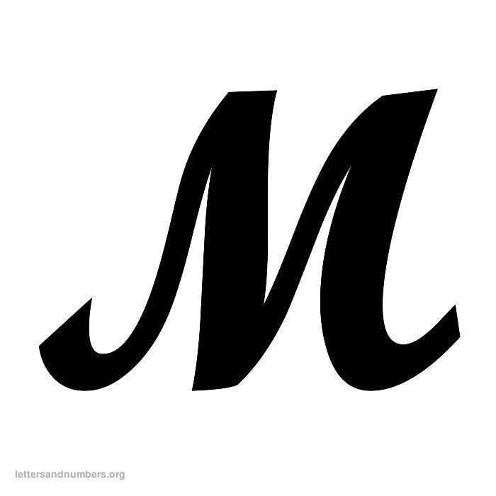 Decorative Letter M Cursive - Birthday Letter