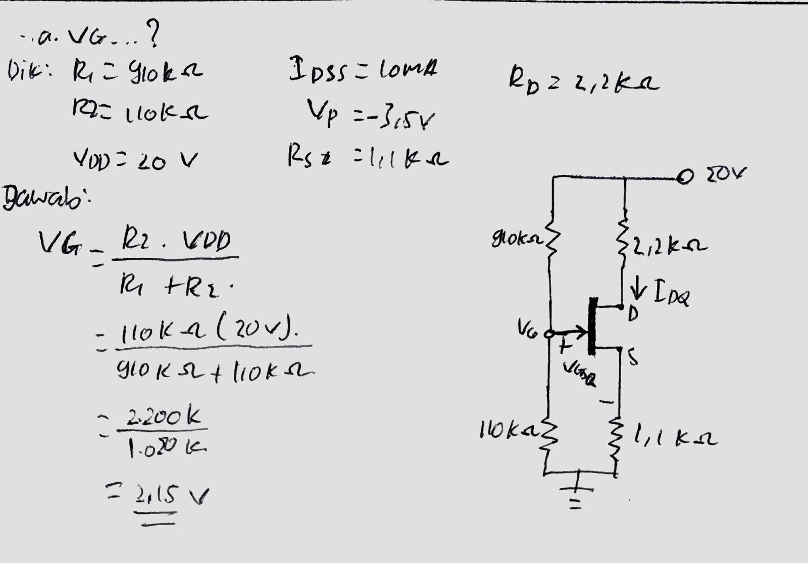 Electrical Engineering: Contoh soal dan problem VOLTAGE DIVIDER-BIASING