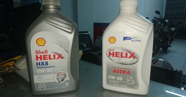 Oli Shell Helix Astra 5w30 VS Shell Helix HX8 Professional 0w20 ...