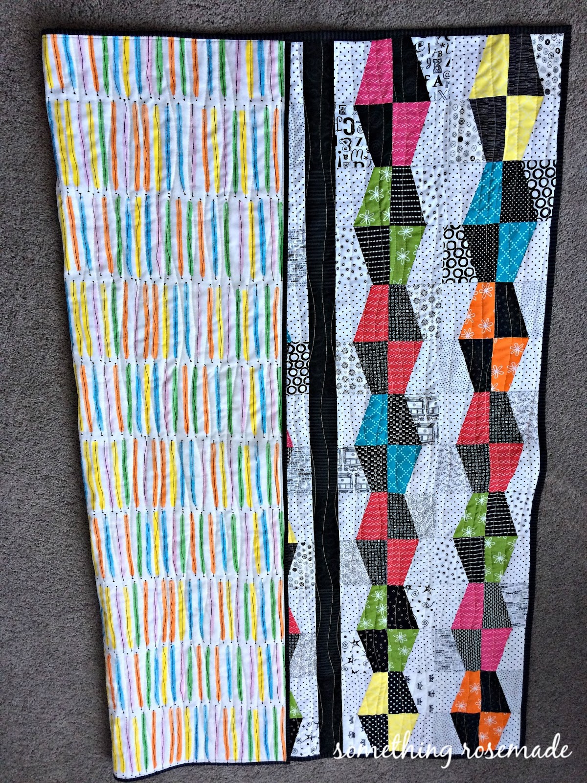 something rosemade: The Last Quilt of 2017: Splash of Color Quilt is ...