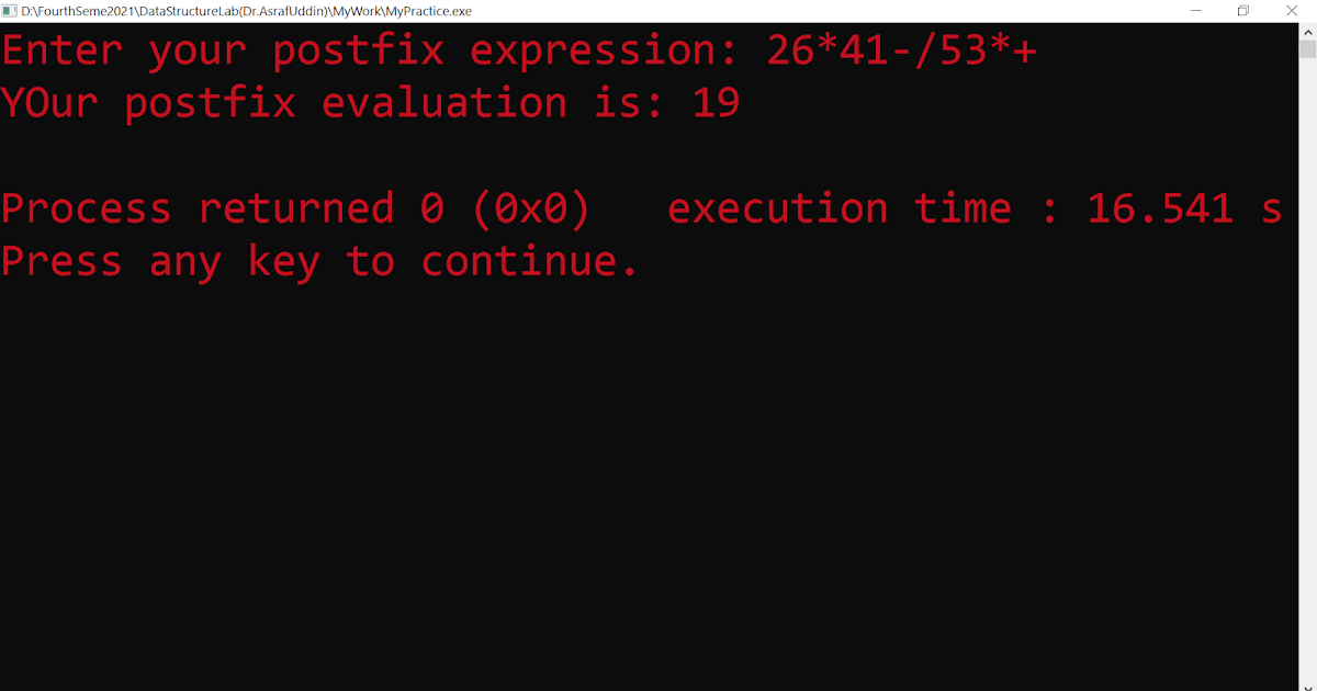 Postfix Evaluation Use Stack In C Md Monim Islam