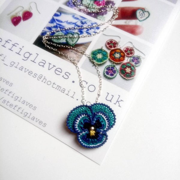Micro Crochet Jewelry and Tutorials by SteffiGlaves / The Beading Gem