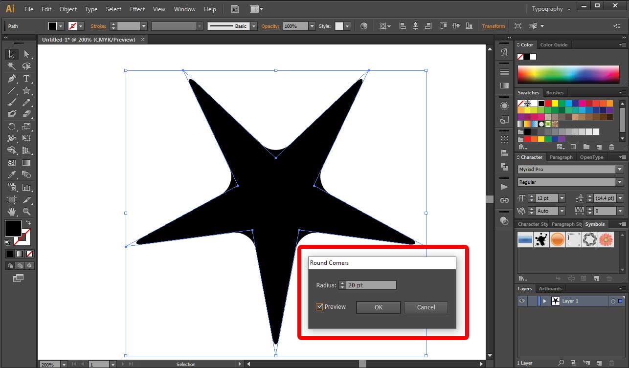 Cara Membuat Sudut Tumpul di Adobe Ilustrator - Masvian