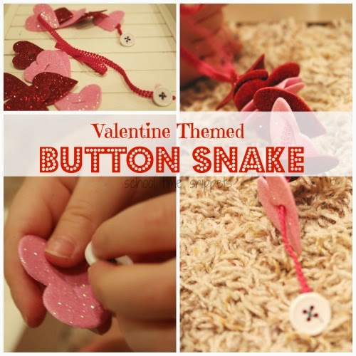 Heart Button Snake for Fine Motor Skills | School Time Snippets