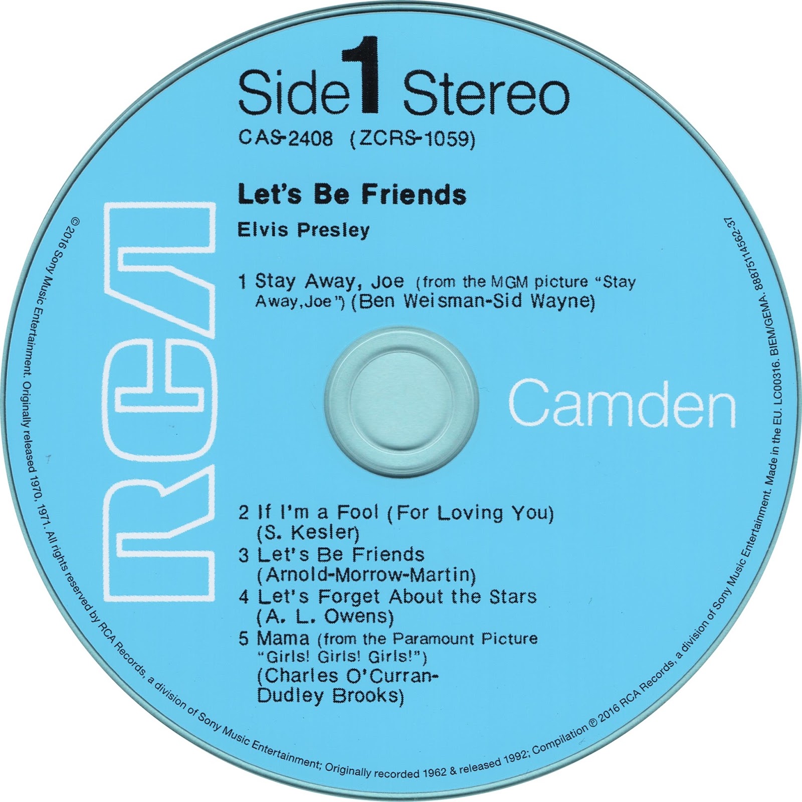 1970 Let's Be Friends - Elvis Presley - Rockronología