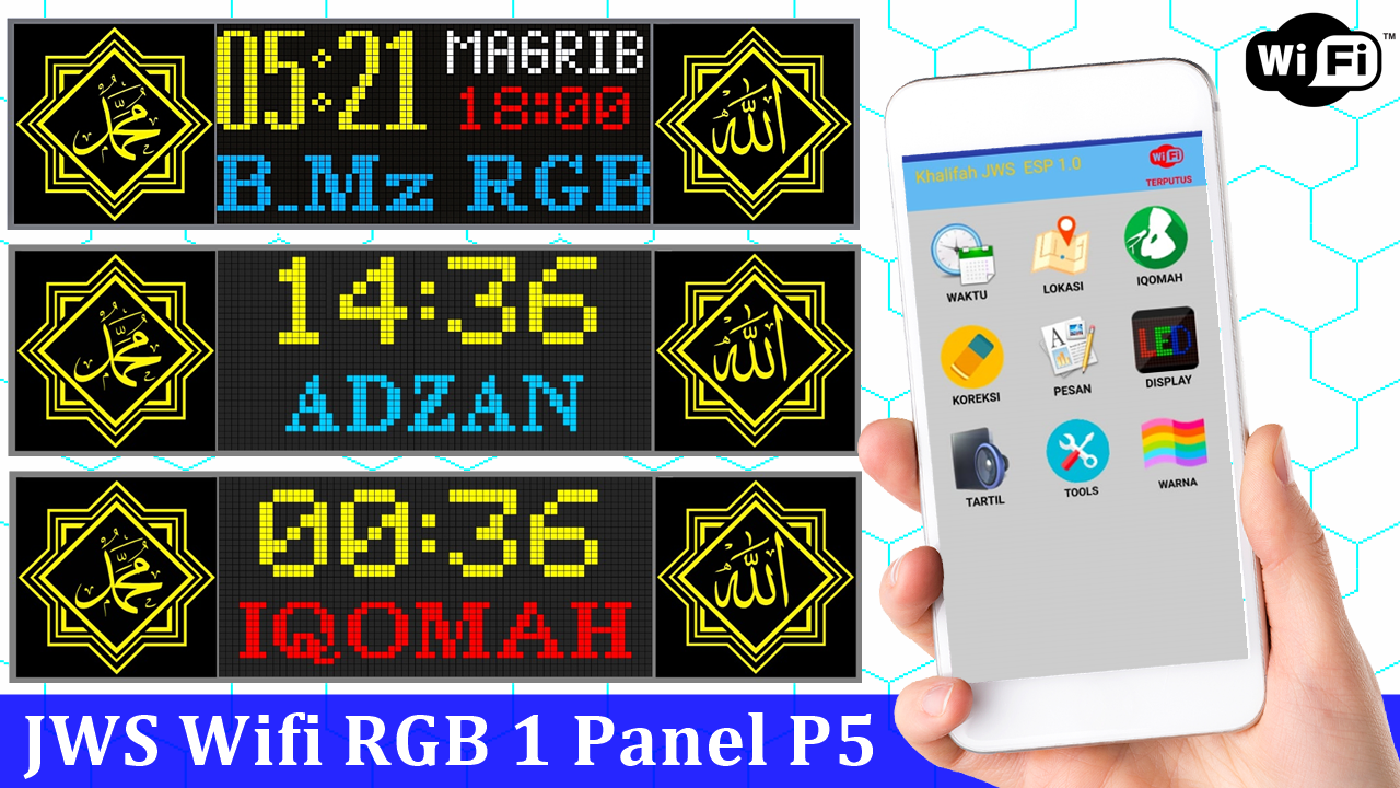 Membuat Jam Sholat RGB dengan 1 Panel P5 Dengan Modul Mp3 Tartil ...