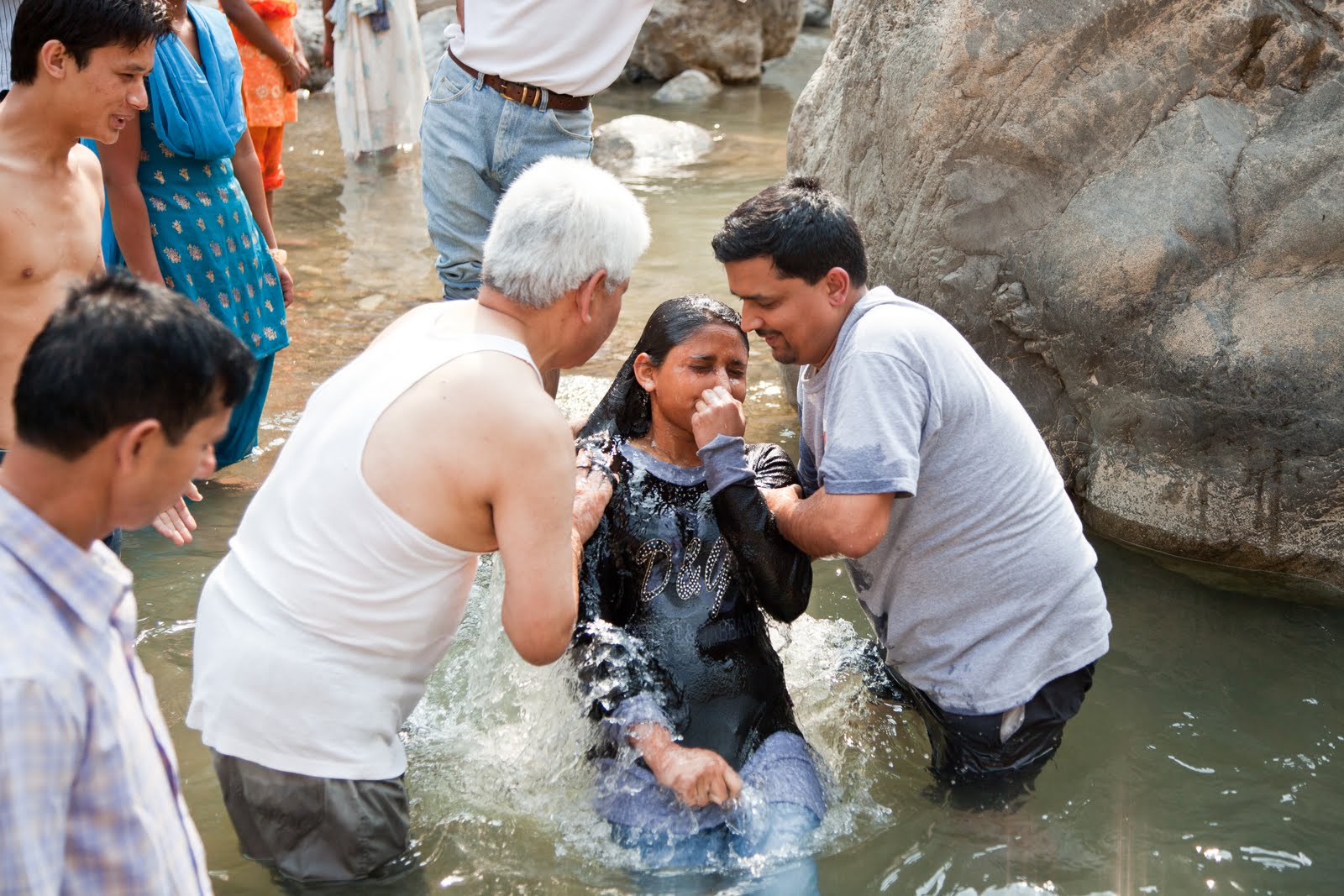 Tom and Kim Sun in Nepal: a Baptism in Tansen, Nepal!