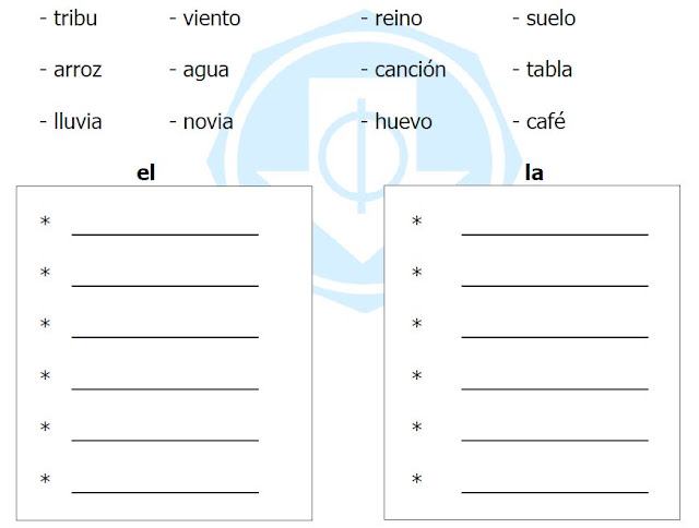 Aula Virtual Tercer grado: LENGUA CASTELLANA (El sustantivo)