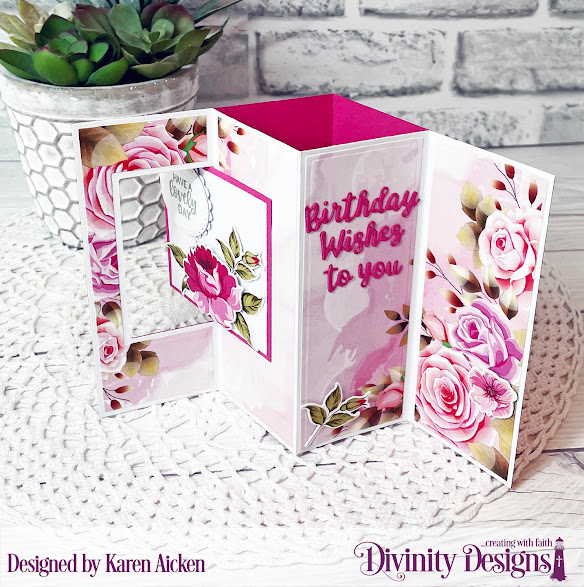 Painted Mountain Cards: Floral Lever Card