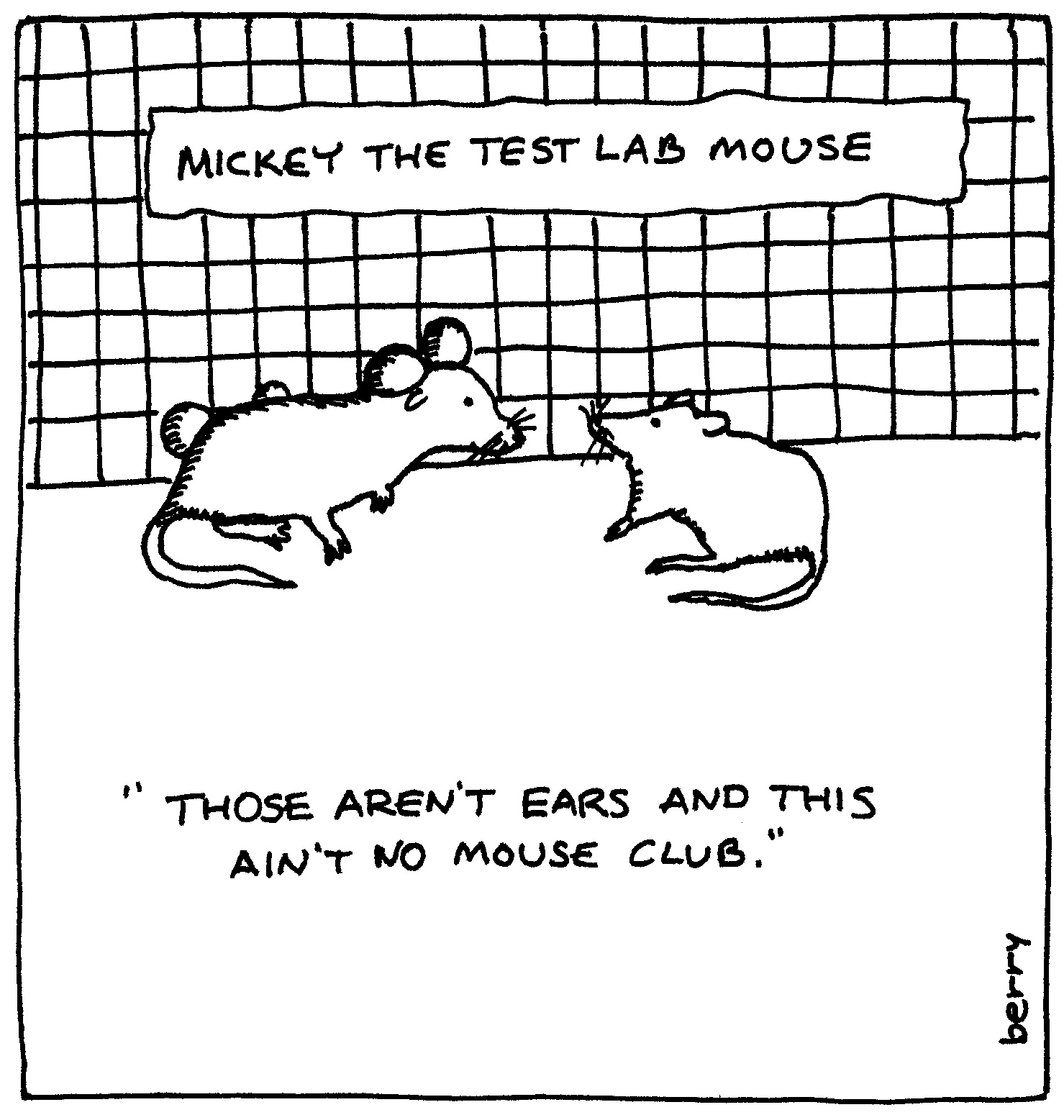 Cartoons for Causes: berry cartoon: animal testing