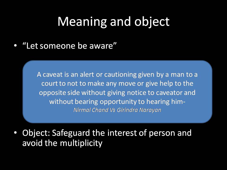 Civil Procedure Code - All about Caveat (Section 148A)