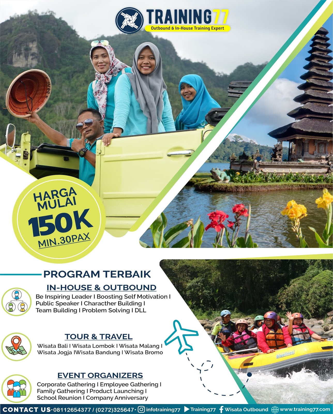 PROGRAM TERBAIK TRAINING77 | OUTBOUND MURAH | INDONESIA