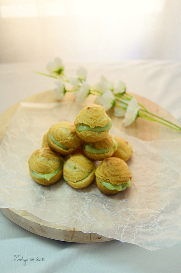 Mini Soes Vla Green Tea | Dapur Comel Selma