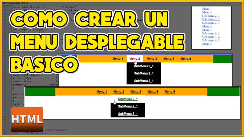 VaidrollTeam: MENU DESPLEGABLE BASICO - HTML Y CSS