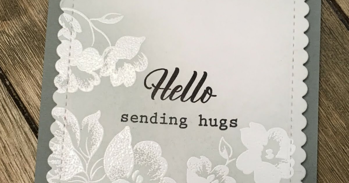 Cimbacreativefun: Monochrome Hello Sending Hugs Sympathy Cards