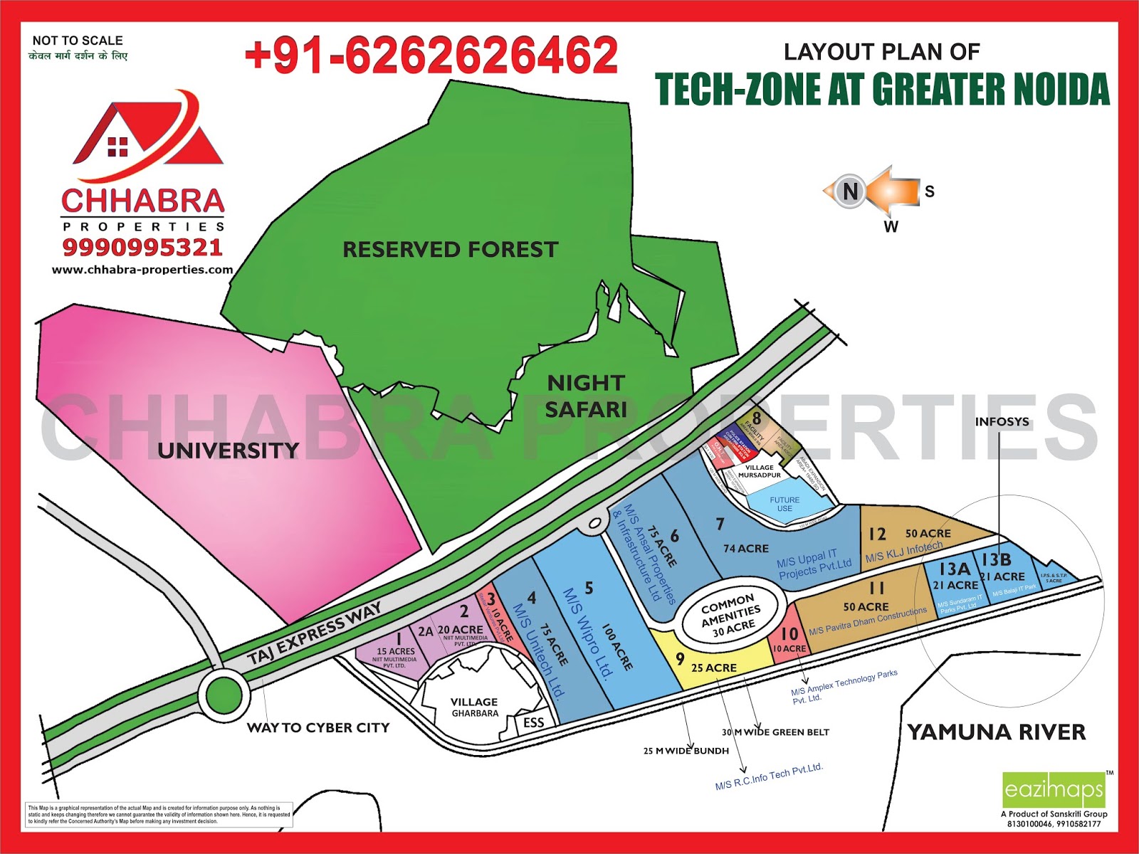 maps of greater noida: MAP OF TECH ZONE layout plan of Greater Noida HD Map