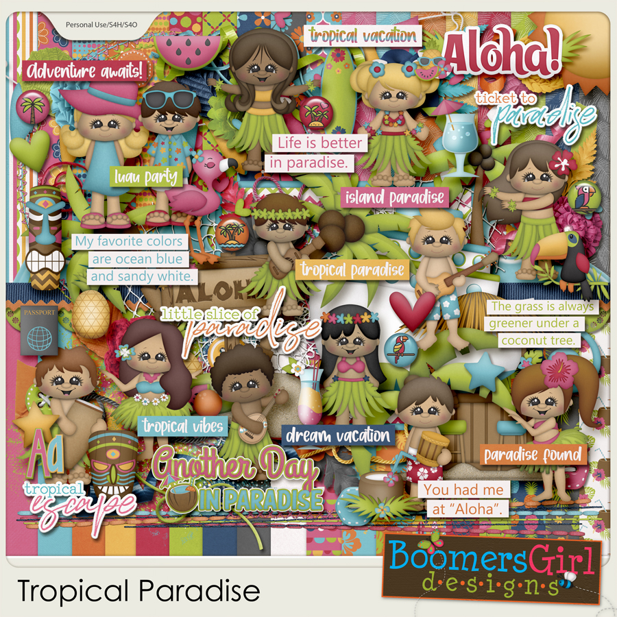 BoomersGirl Designs: "Tropical Paradise" Digital Kit