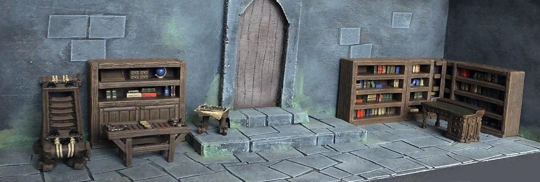 Mini Metal Mayhem: Dungeon library - Mantic terraincrate review