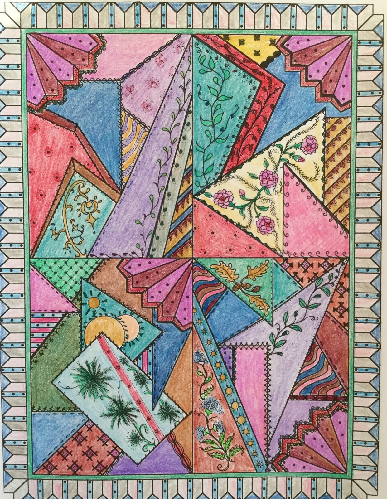 Patchwork Quilt Coloring Page