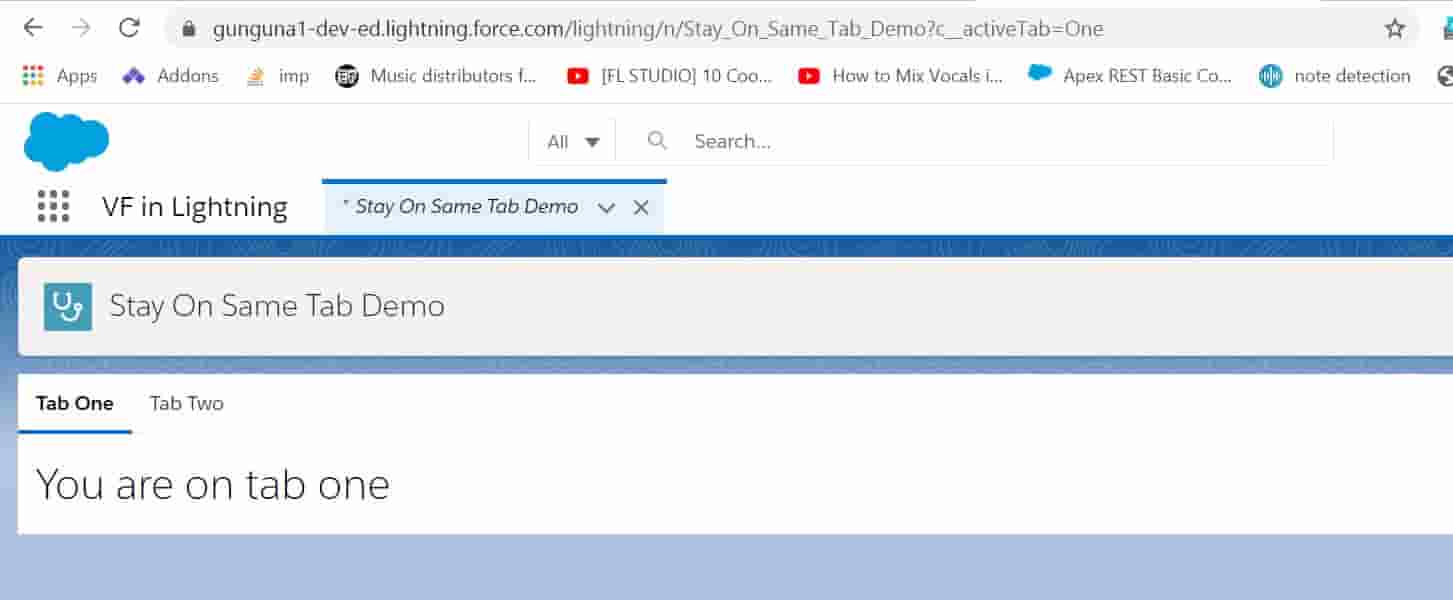 Stay On Same Tab After Page Refresh Lightning Tab Lwc