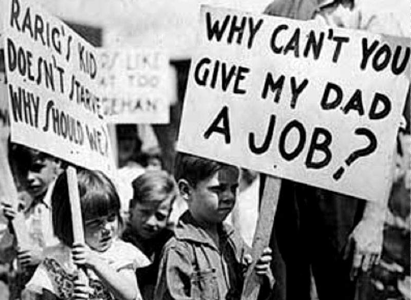 Vintage Photographs of People Posing With Job Hunting Signs on the ...