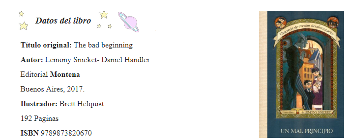 Reseña: Una serie de catastróficas desdichas: un mal principio- Lemony ...