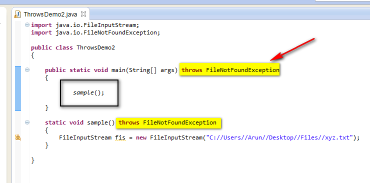 Selenium By Arun 234 Using Throws In Exception Handling