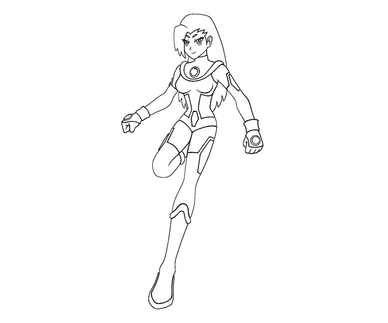 Teen Titans Starfire Coloring Coloring Pages