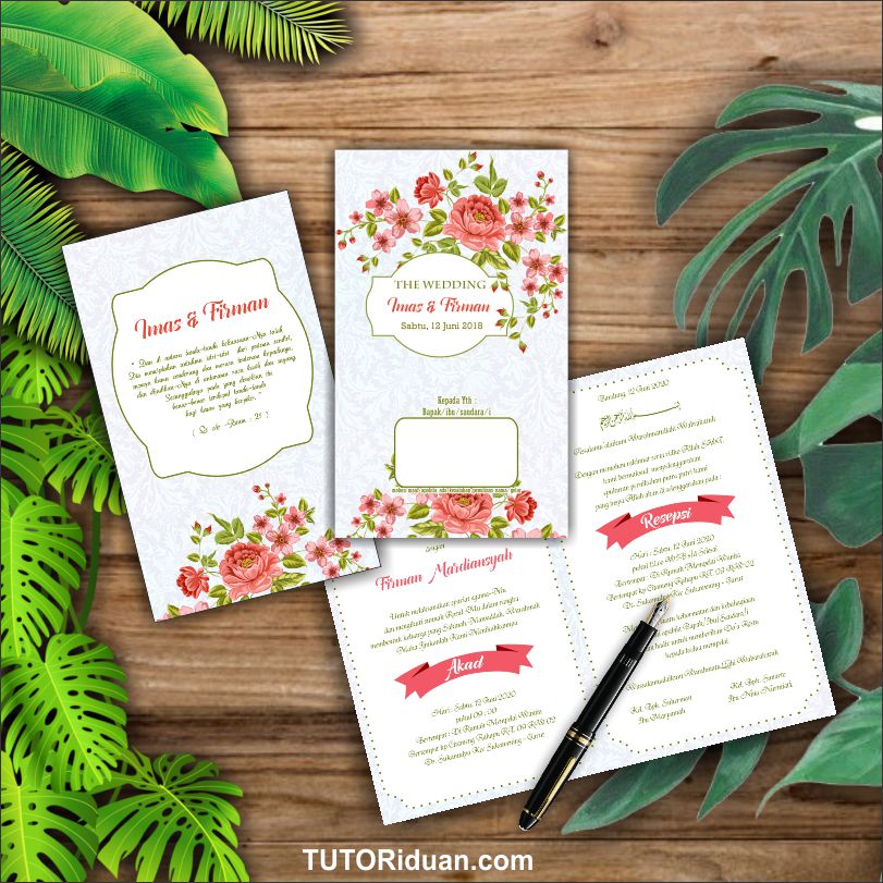 Free 4 Mockup Undangan Pernikahan Format CorelDraw (Free CDR ...