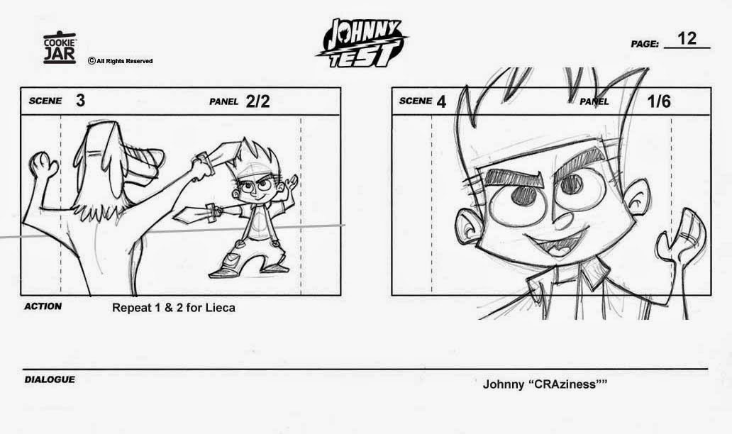 Shane Doyle animation,design,storyboards: StoryBoard- Johnny Test Teaser