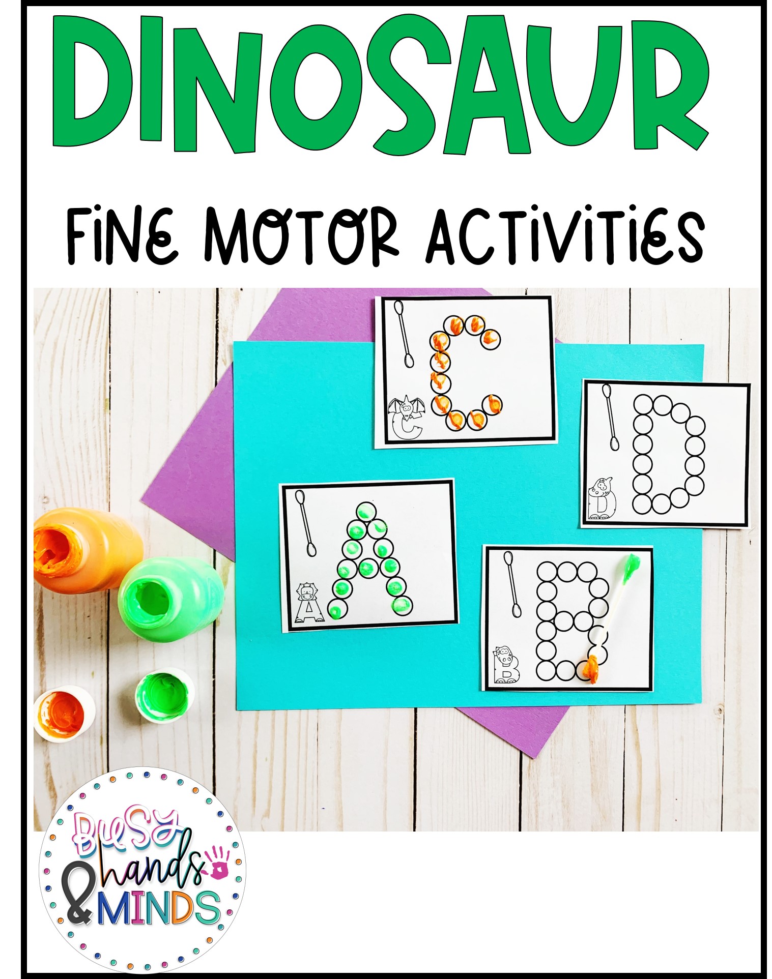 Dinosaur Fine Motor Task Boxes for Preschool | Busy Hands and Minds
