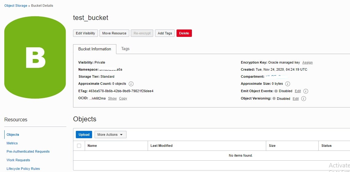 Soumya S Database Blog How To Create Object Storage In Oci